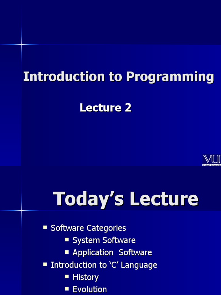 Introduction To Programming - CS201 Power Point Slides Lecture 02 | PDF