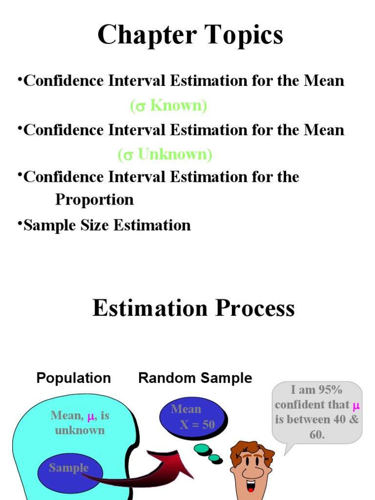 Chapter Topics | PDF | Confidence Interval | Estimation Theory