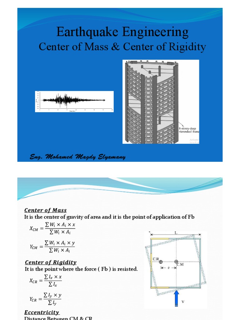 Center of Mass and Center of Rigidity | PDF | Mechanical Engineering ...