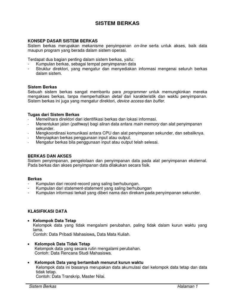 Sistem Berkas | PDF