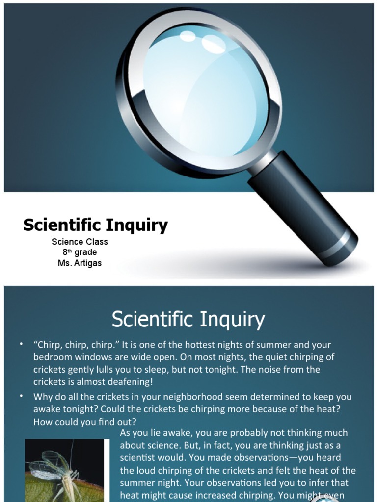 Scientific Inquiry: Science Class 8 Grade Ms. Artigas | PDF ...