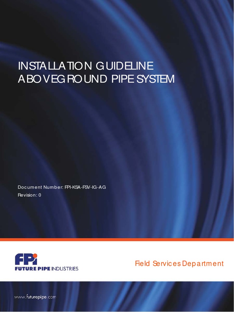 P Pipe Installation Guide Above Ground Procedure | PDF | Pipe (Fluid ...