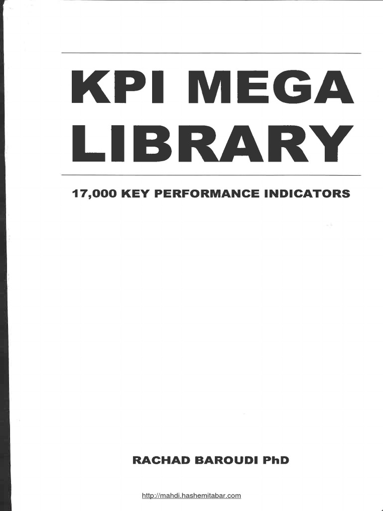 KPI Mega Library 17000 KPI by Rachad Baroudi Part 1 | PDF