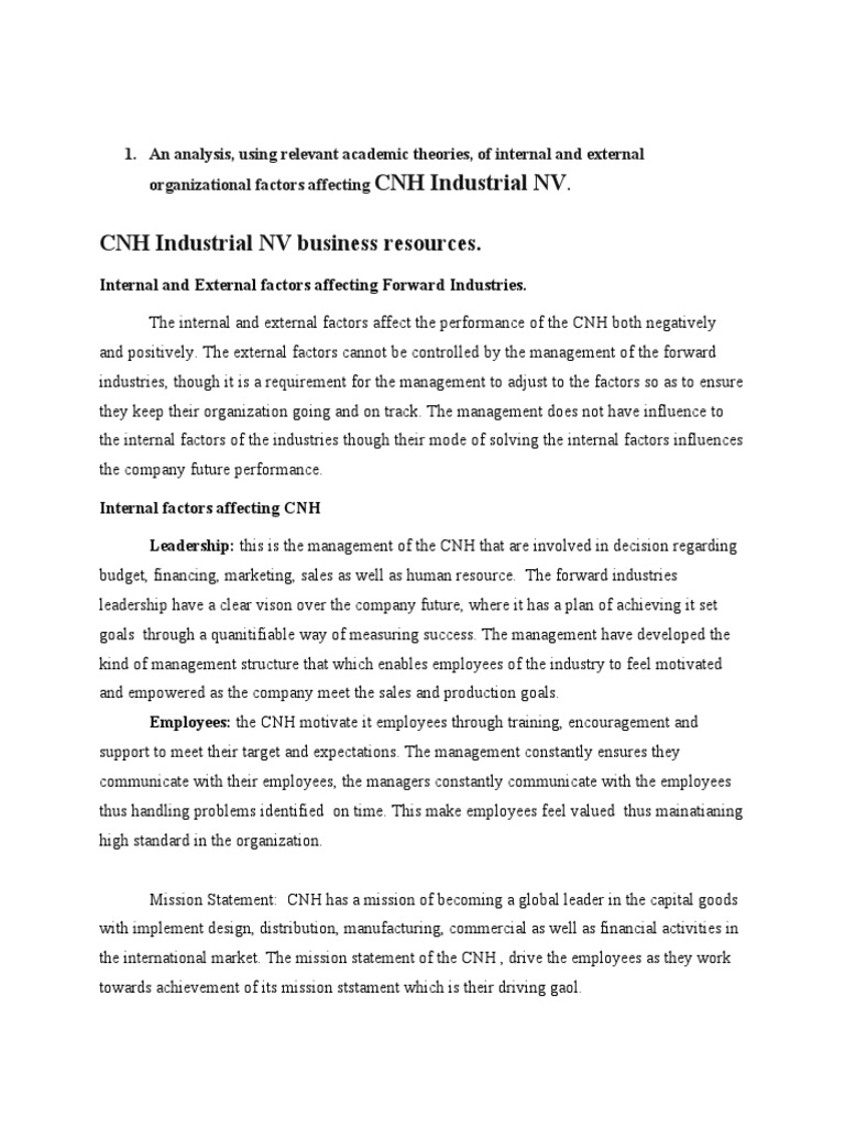 CNH Industrial NV CNH Industrial NV Business Resources | PDF | Mergers ...