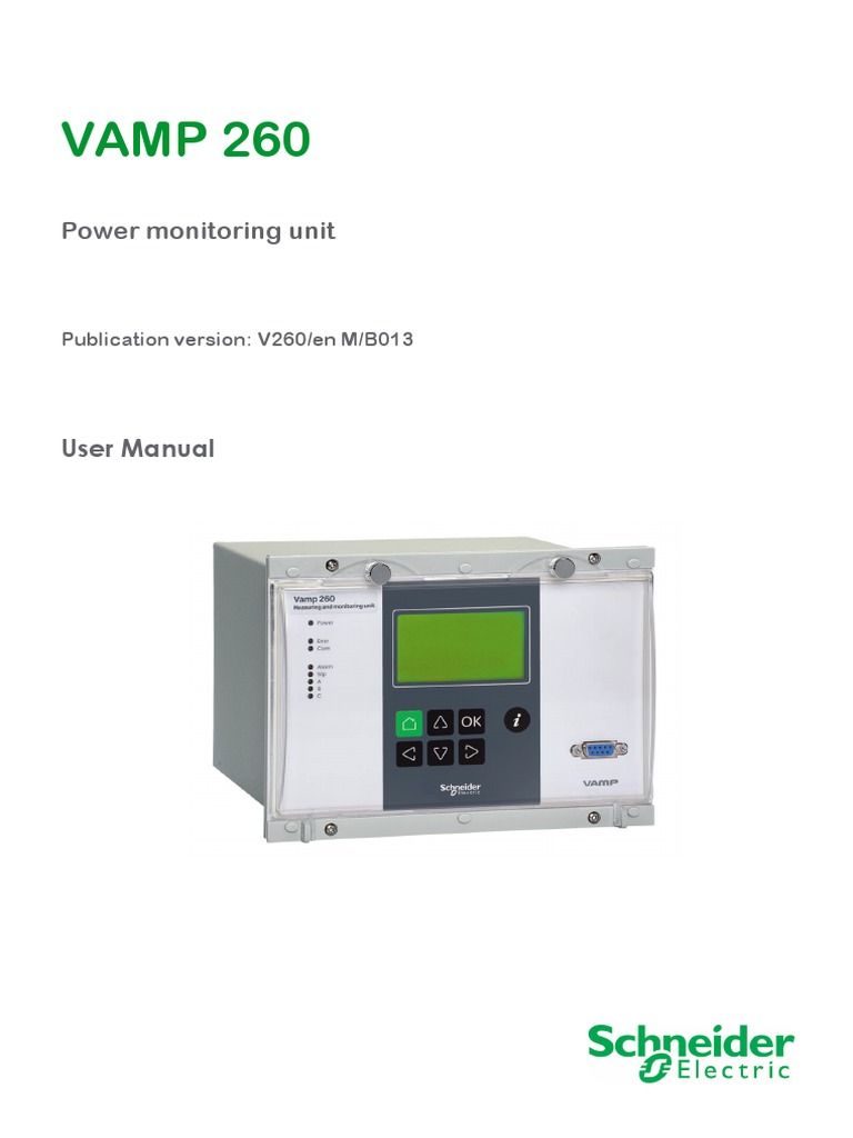 VAMP 260: Power Monitoring Unit | PDF | Menu (Computing) | Computer ...