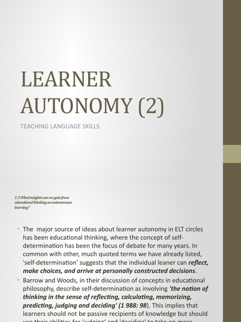 Skills Learner Autonomy | PDF | Autonomy | Learning