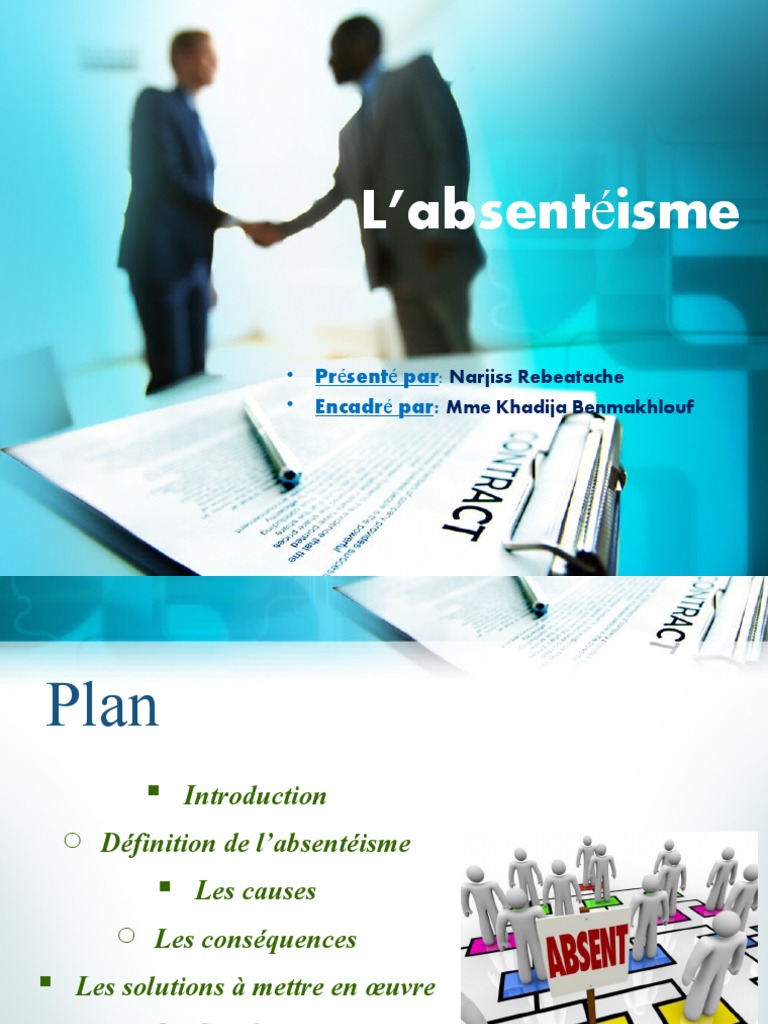 L'absentéisme | PDF | Gestion des ressources humaines | Business
