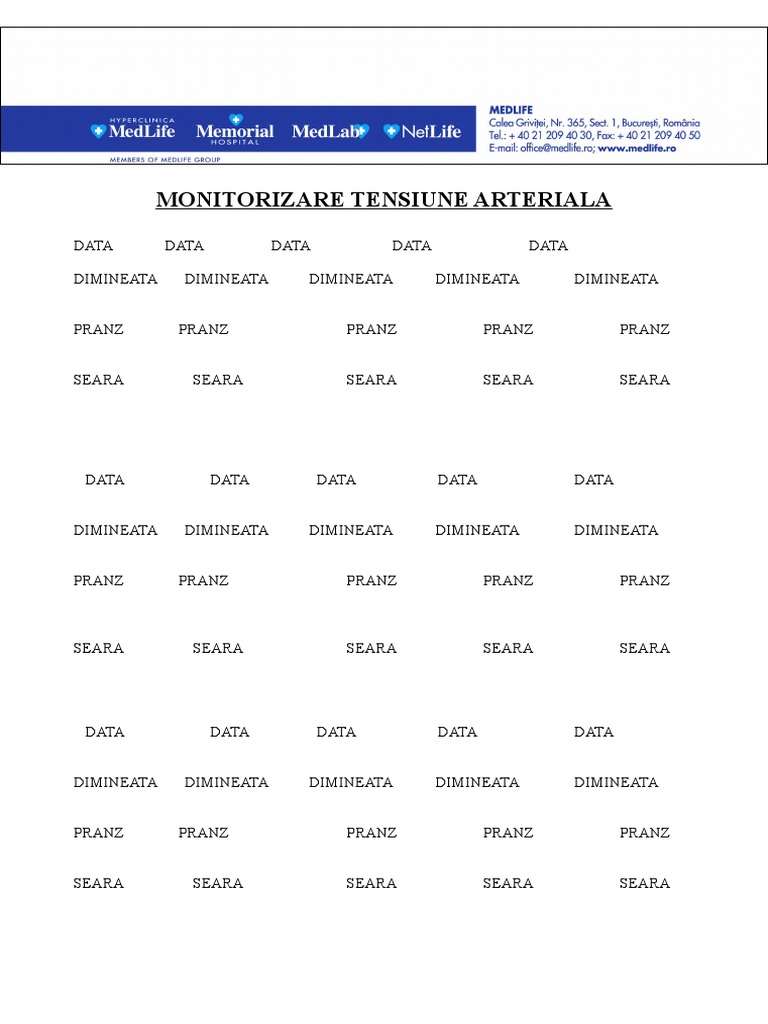 Monitorizare Tensiune Arteriala | PDF