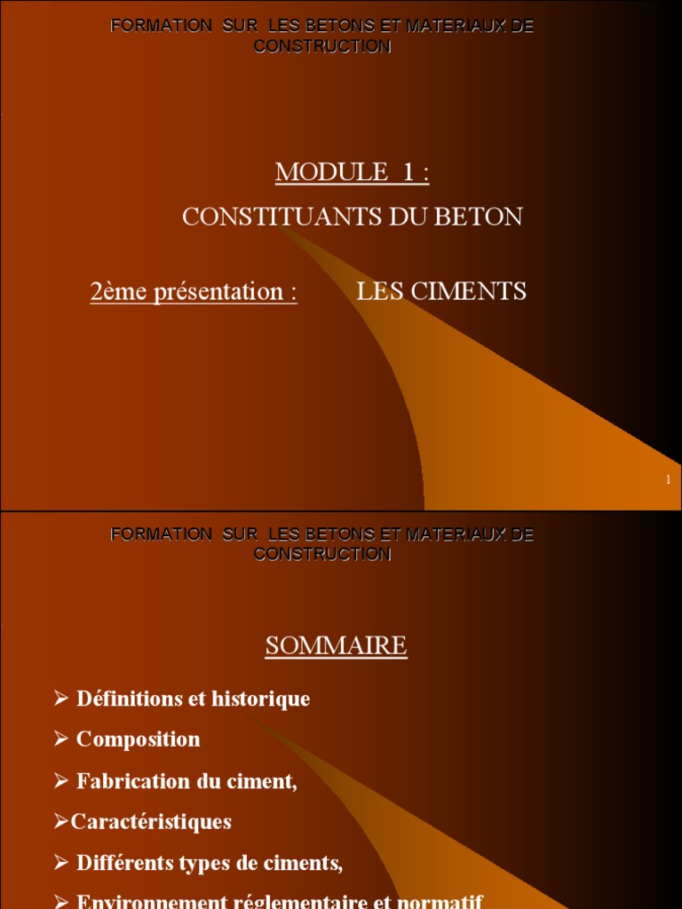 Ciments : Composition, Fabrication et Types | PDF | Chaux | Ciment