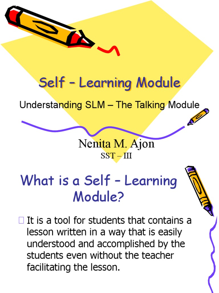 Understanding the Components and Purpose of Self-Learning Modules | PDF ...