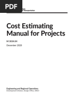 WSDOT Cost Estimating Manual M 3034.04 | PDF | Risk | Project Management