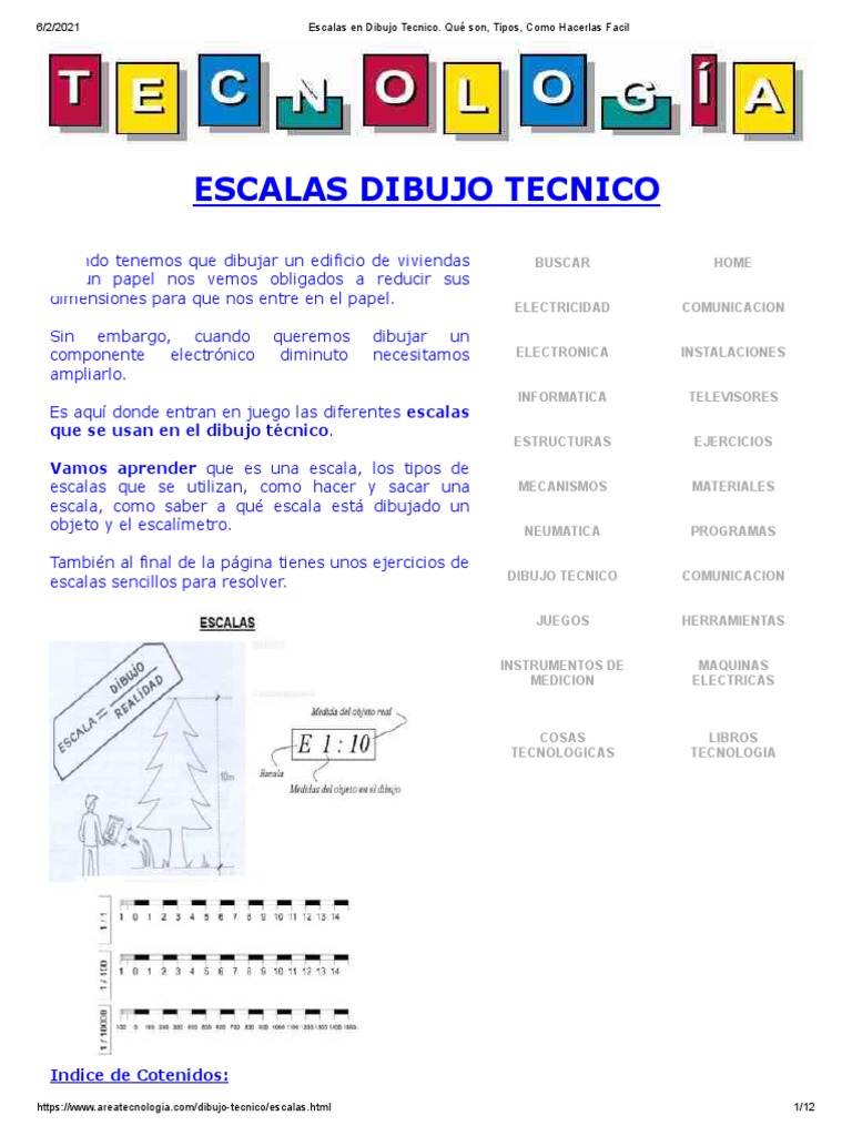 Escalas En Dibujo Tecnico Qué Son Tipos Como Hacerlas Facil Pdf