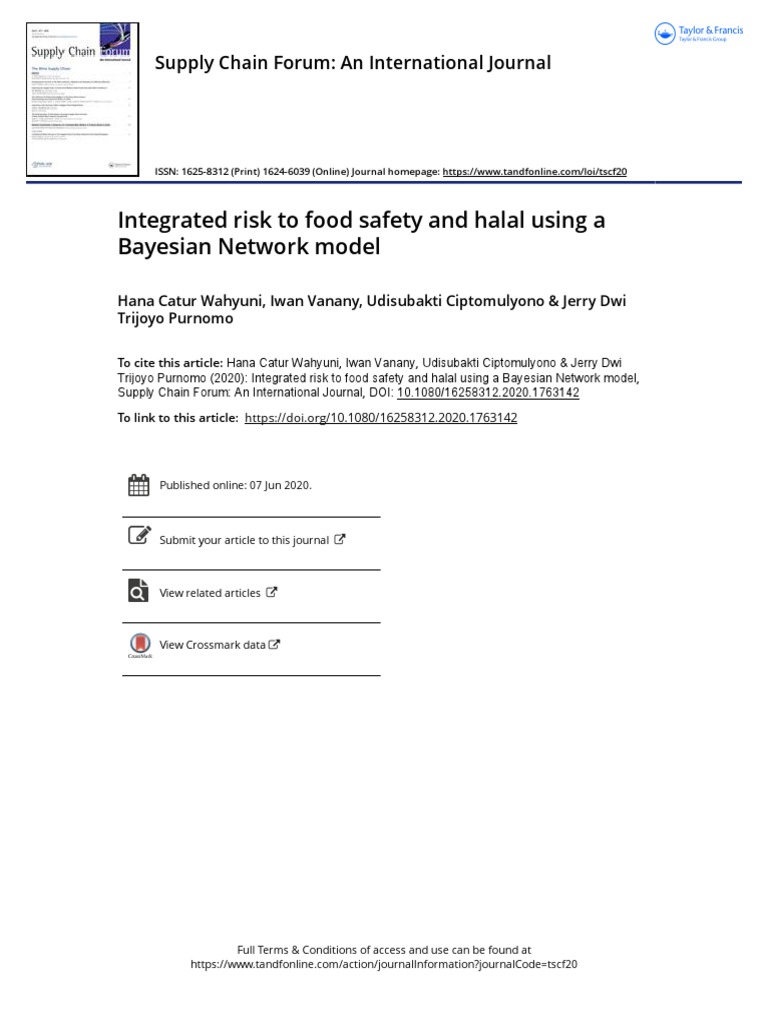 Integrated Risk To Food Safety and Halal | PDF | Risk | Food Safety