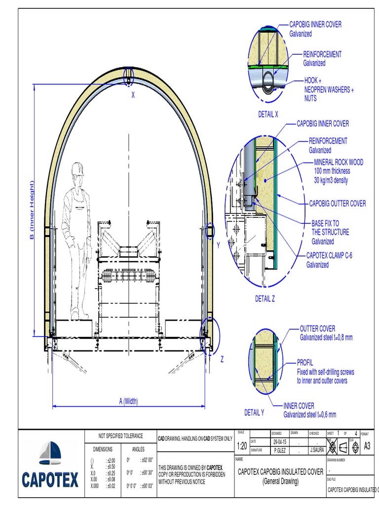 Capotex Capobig Insulated Cover General Drawing | PDF | Building ...