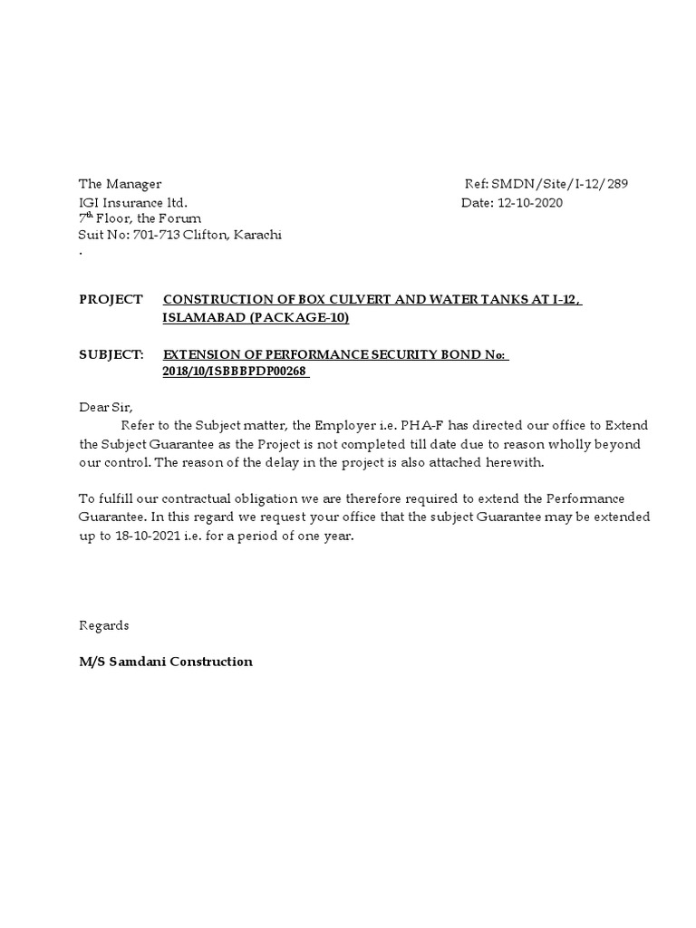 Request To IGI Insurance | PDF