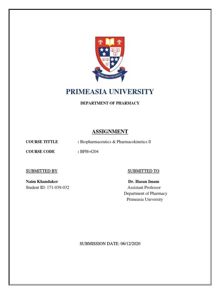 Primeasia University: Assignment | PDF