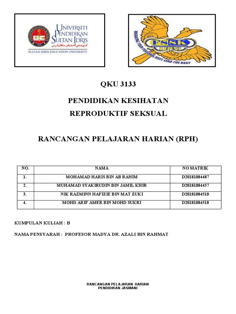 RPH Pendidikan Kesihatan | PDF