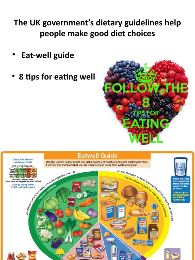 The UK Government's Dietary Guidelines Help People Make Good Diet ...