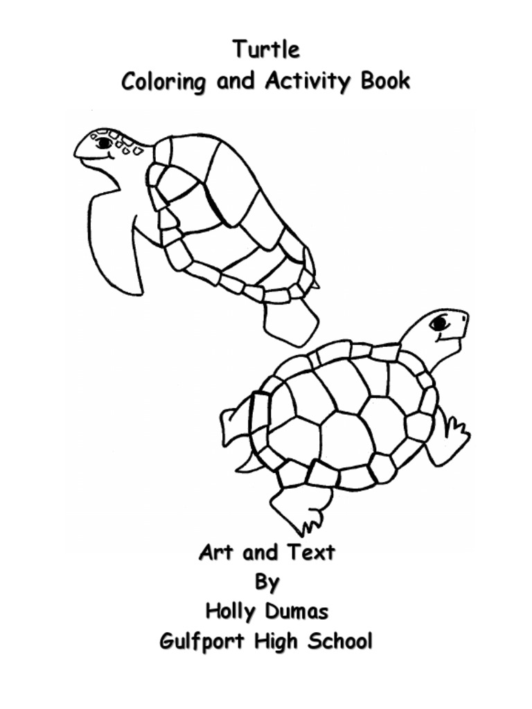 Coloring and Activity Book Turtle | PDF | Turtle | Sea Turtle