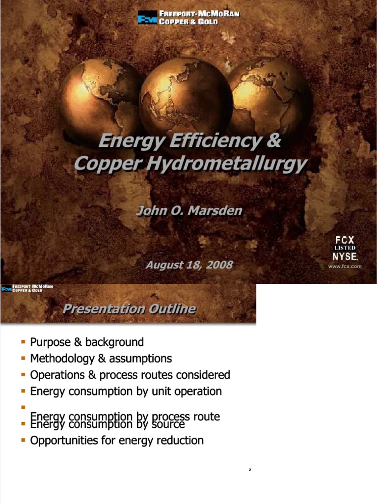 PDF Energy Efficiency Copper Hydrometallurgy DD | PDF