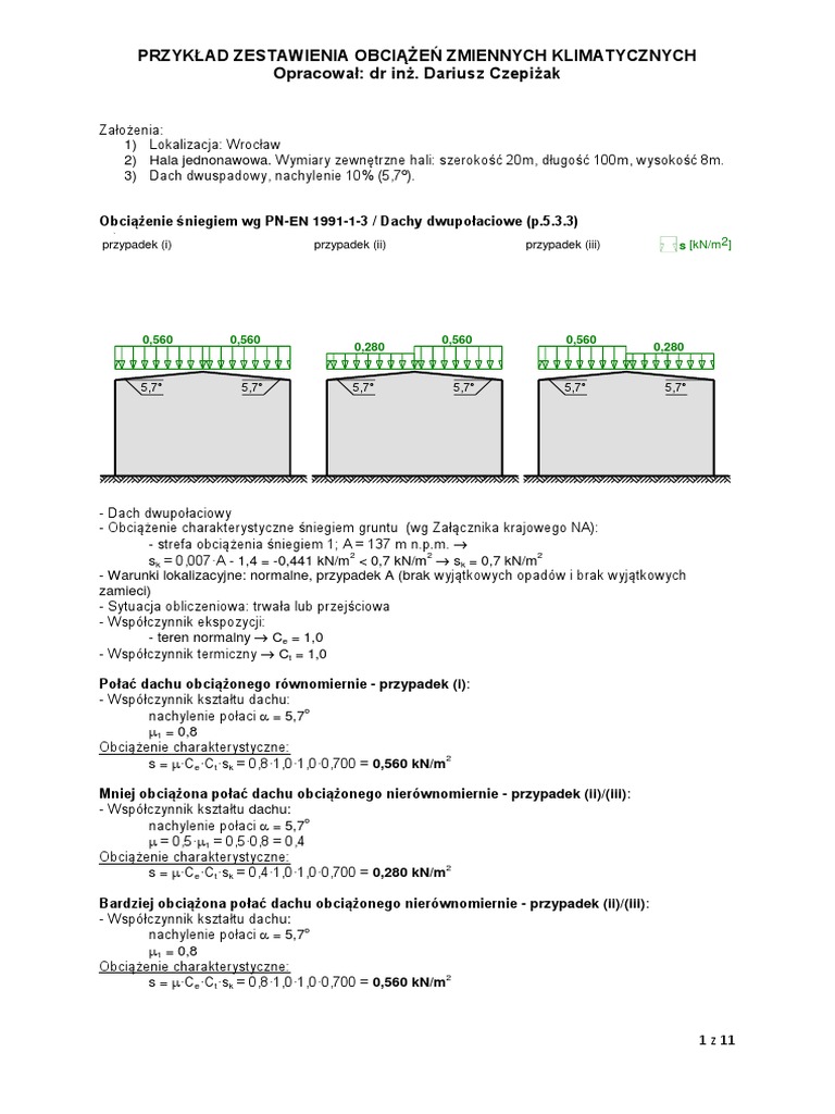4 Przyklad Zestawienia Obciazen PWR | PDF