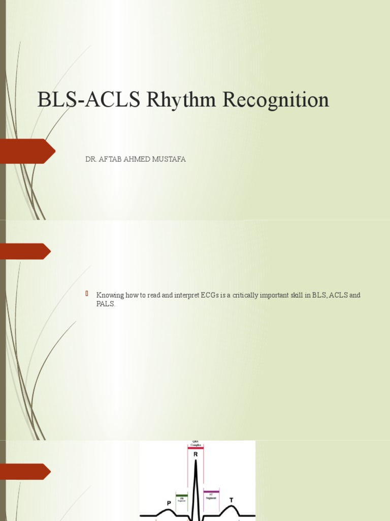 BLS-ACLS Rhythm Recognition Guide | PDF | Electrocardiography ...
