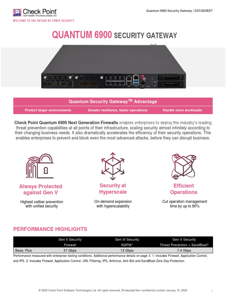6900 Security Gateway Datasheet | PDF | Business