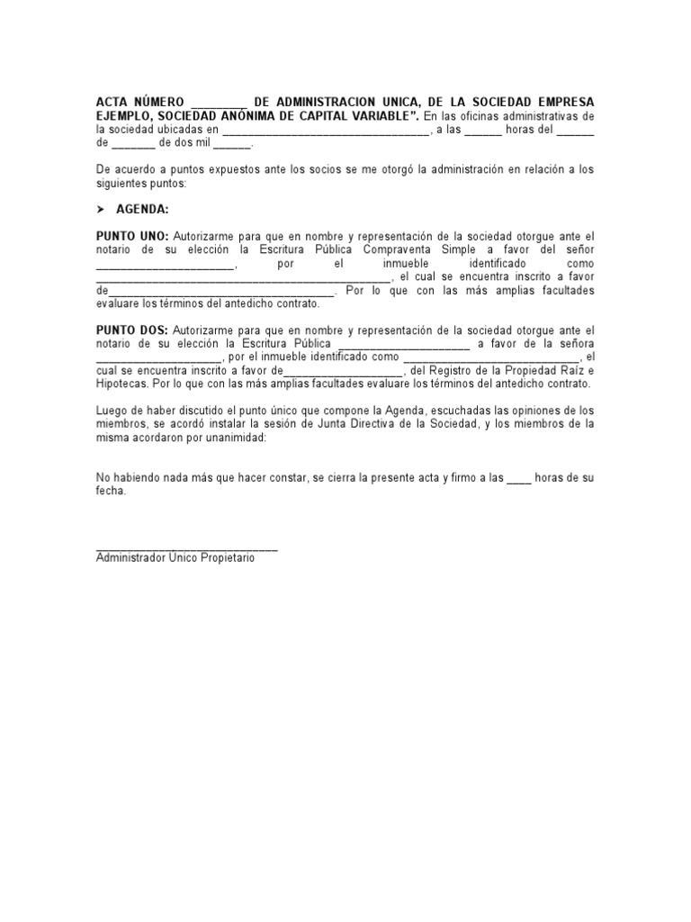 Libro de Administrador Único | PDF