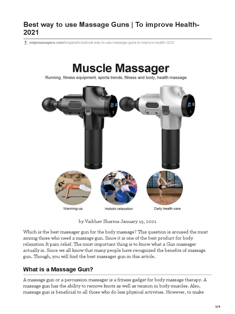 How To Use Massage Gun | PDF | Massage | Relaxation (Psychology)