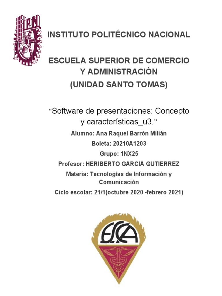 Software de Presentaciones Concepto y Características | PDF | Microsoft PowerPoint | Multimedia