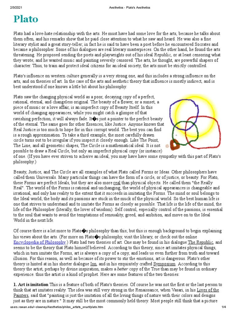 Aesthetics - Plato's Aesthetics | PDF | Plato | Science