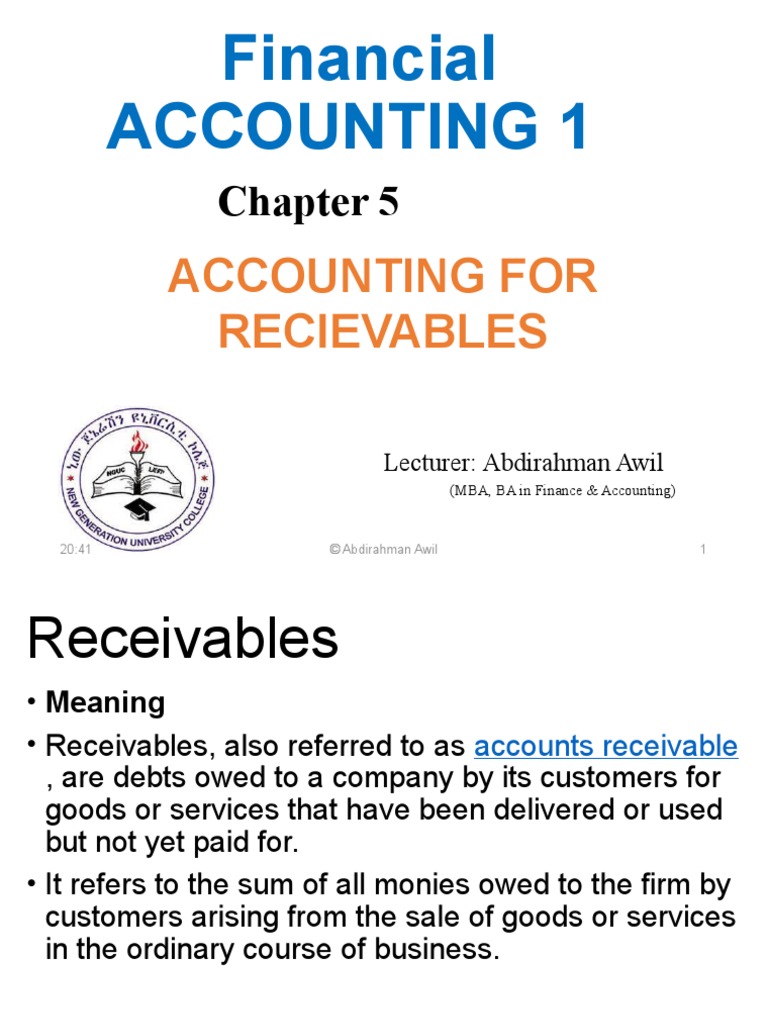 Chapter 5 Receivables | PDF | Bad Debt | Financial Accounting