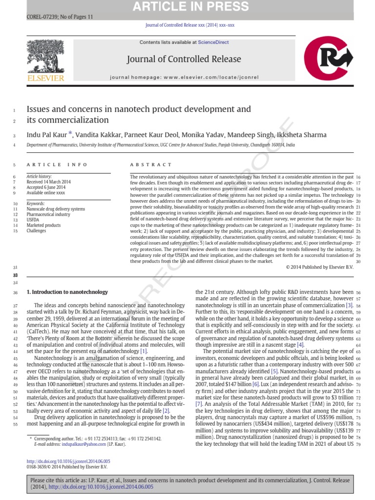 Journal of Controlled Release | PDF | Nanotechnology | Science