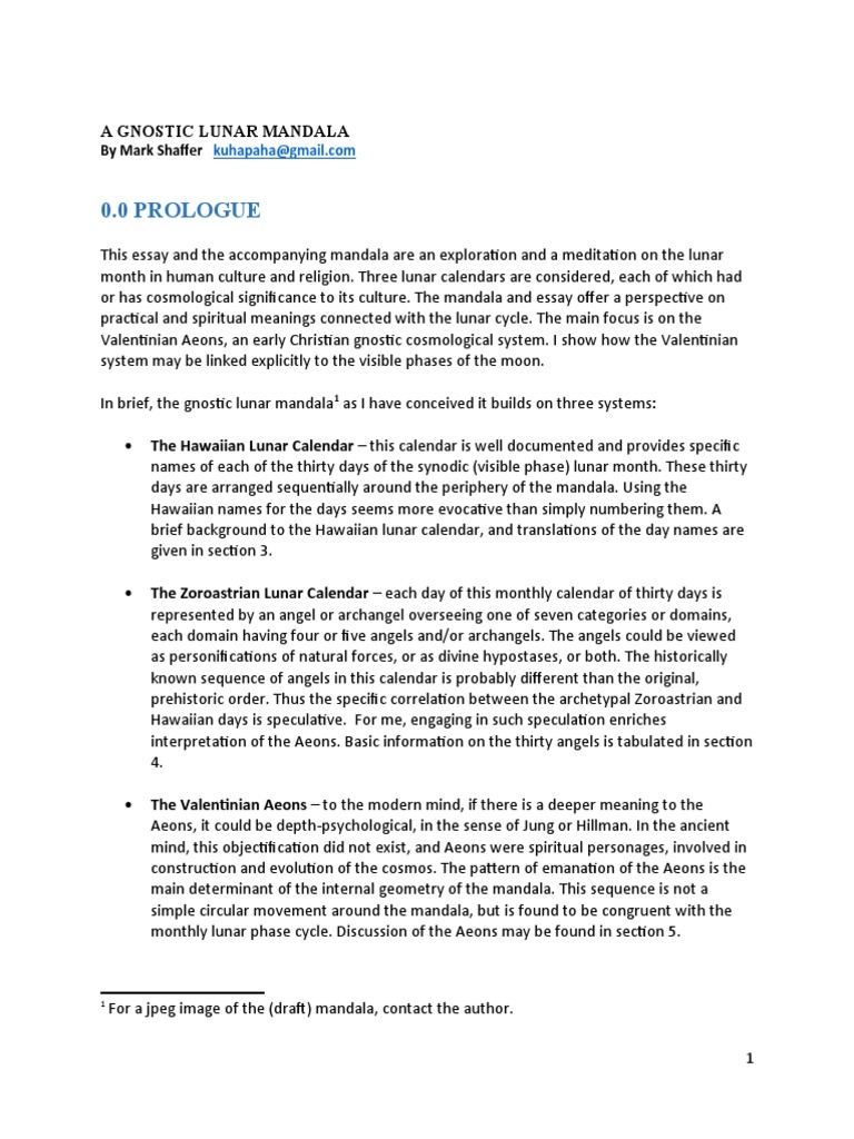 A Gnostic Lunar Mandala - Text | PDF | Zoroastrianism | Moon