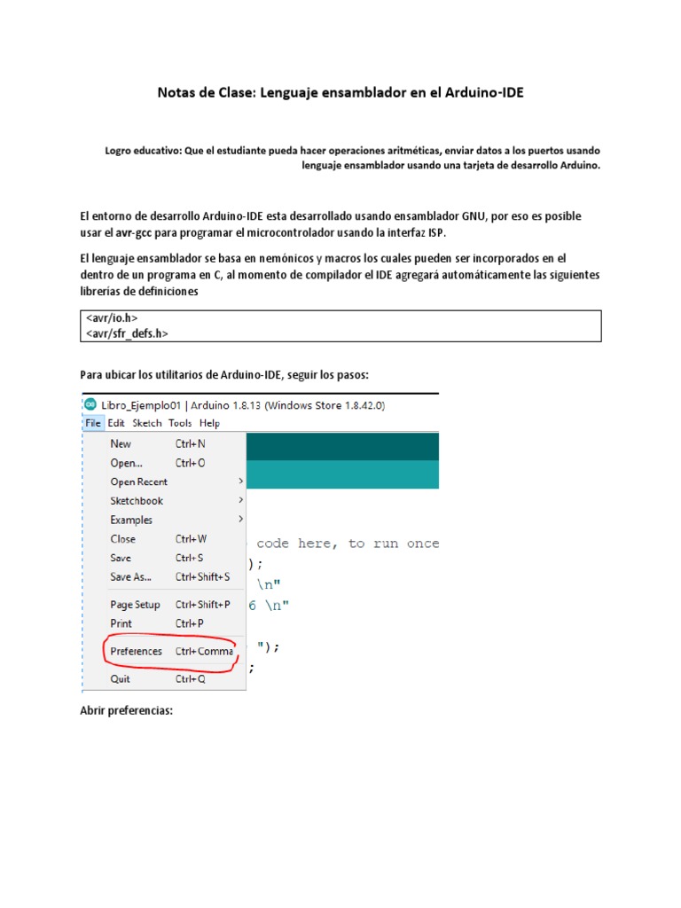 Notas de Clase - Arduino Inline Assembler - Parte1 | PDF | Lenguaje ...