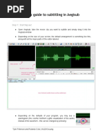 Aegisub Captioning and Translation Guide | PDF | Keyboard Shortcut | Software