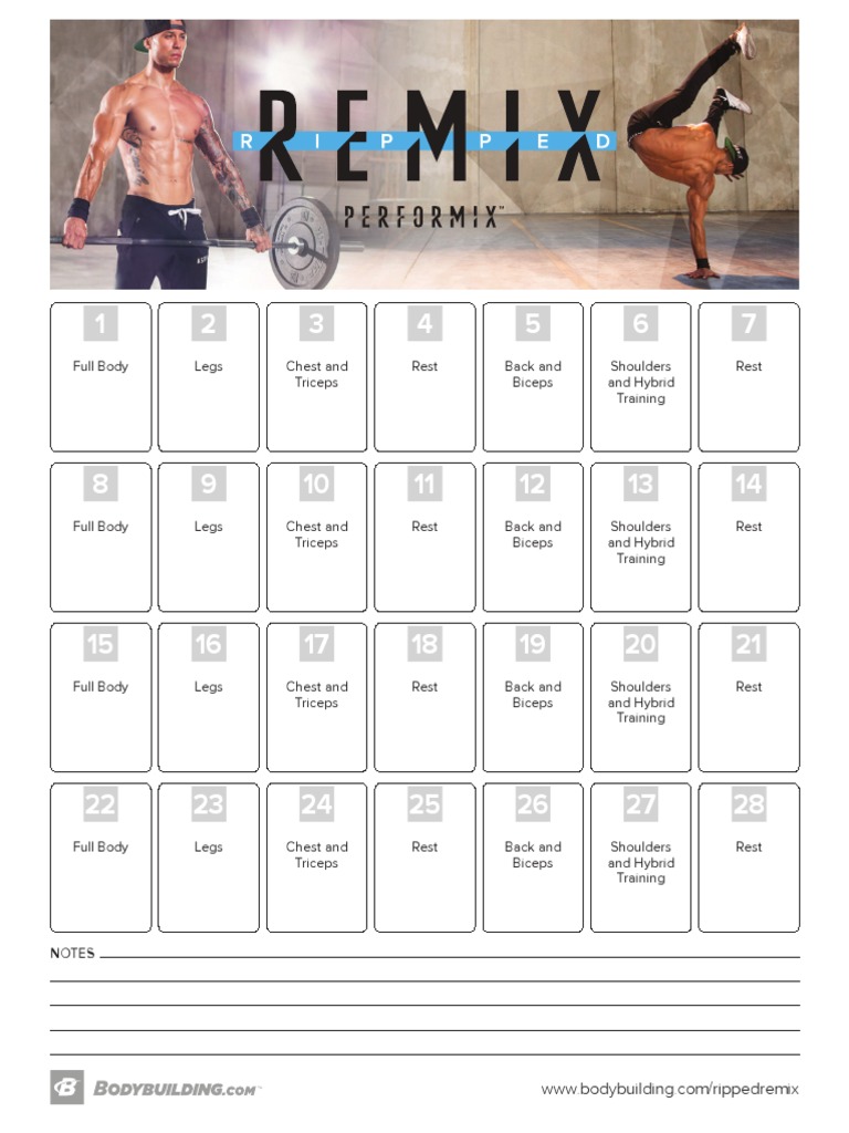 Ripped Remix Calendar | PDF