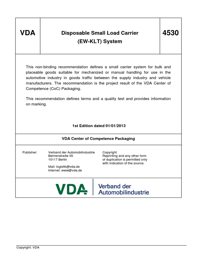 KLT Dimension | PDF | Pallet | Packaging And Labeling