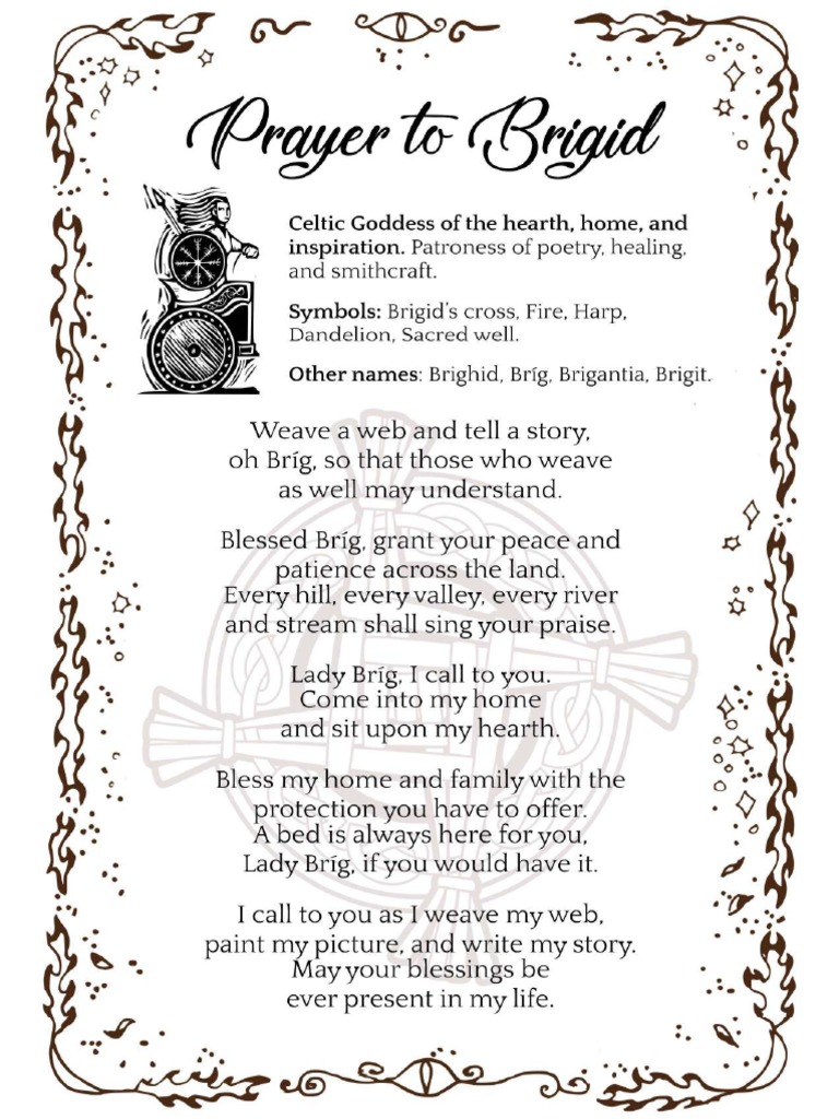 Prayer To Goddess Brigid Spells8 | PDF