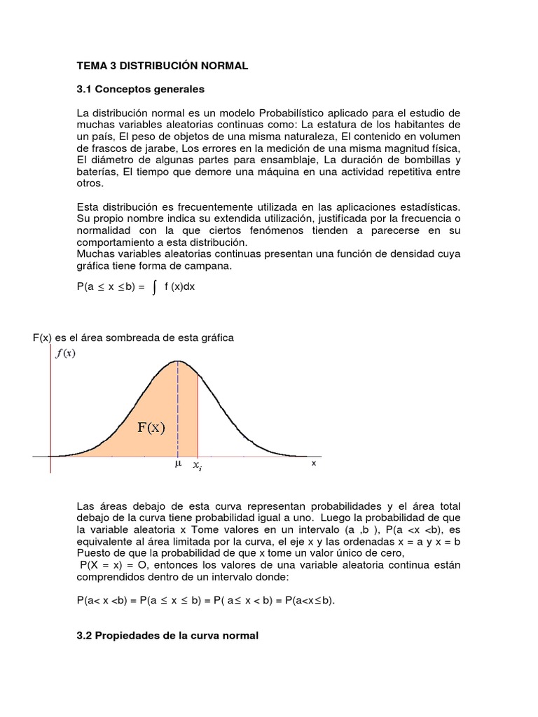 Ejemplos U1 Tema-3 | PDF | Distribución normal | Distribución de ...