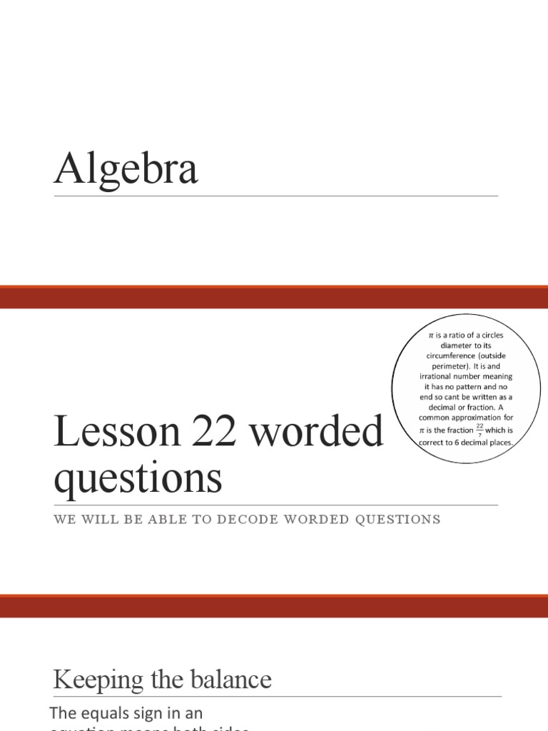 Year 11 General Maths Algebra Powerpoint | PDF | Numbers | Equations