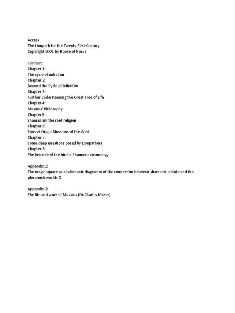 Access - The Lionpath For The Twenty-First Century | PDF | Philosophy