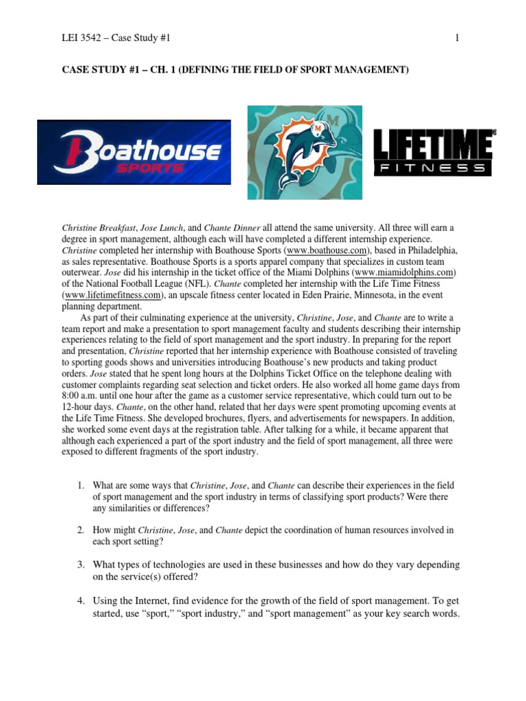 Case Study 1 | PDF | Sports | Communication