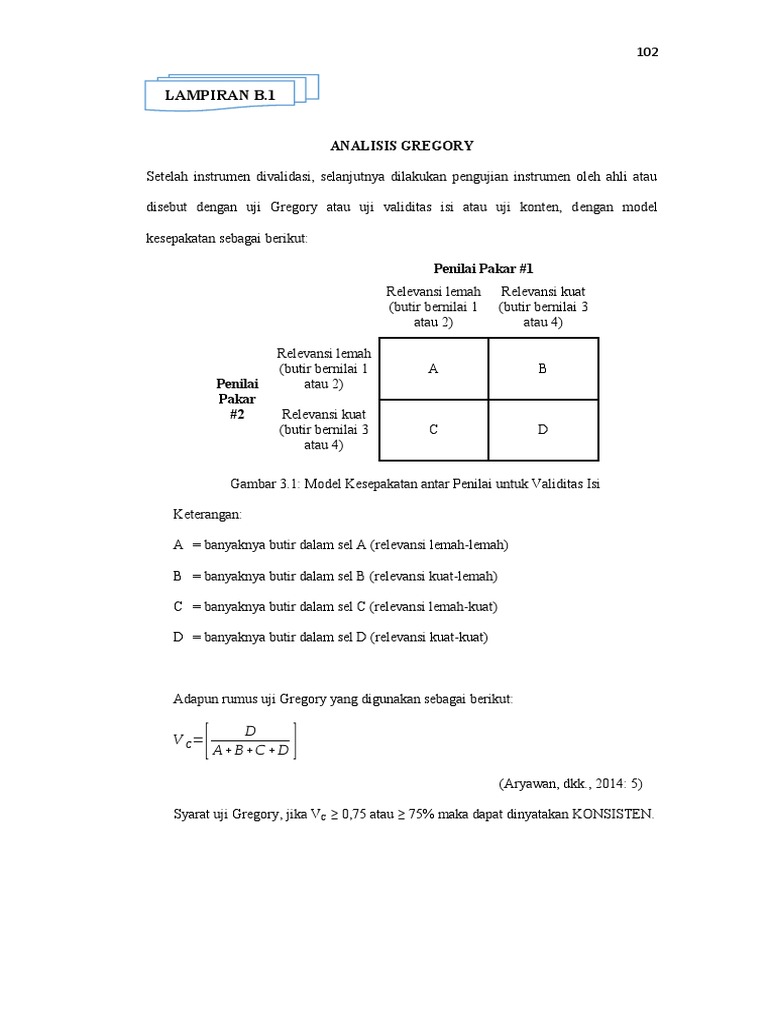 Validitas Isi Instrumen dengan Uji Gregory | PDF