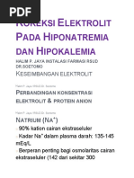 Rumus Koreksi Elektrolit DLL | PDF | Sains & Matematika