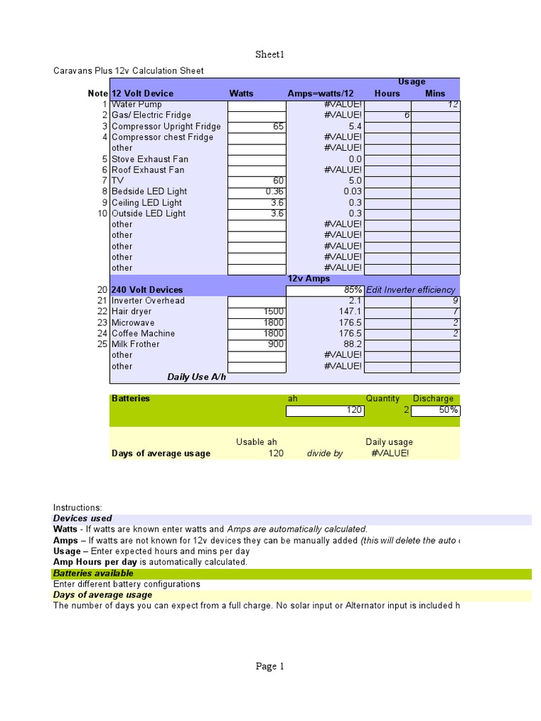 Battery Calculation 2 | PDF