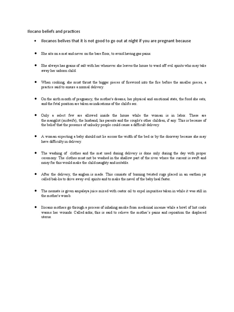Ilocano Beliefs and Practices | PDF