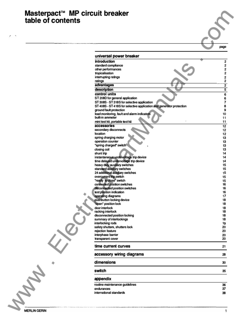TM Master Pact Universal Power Circuit Breaker | PDF | Power ...