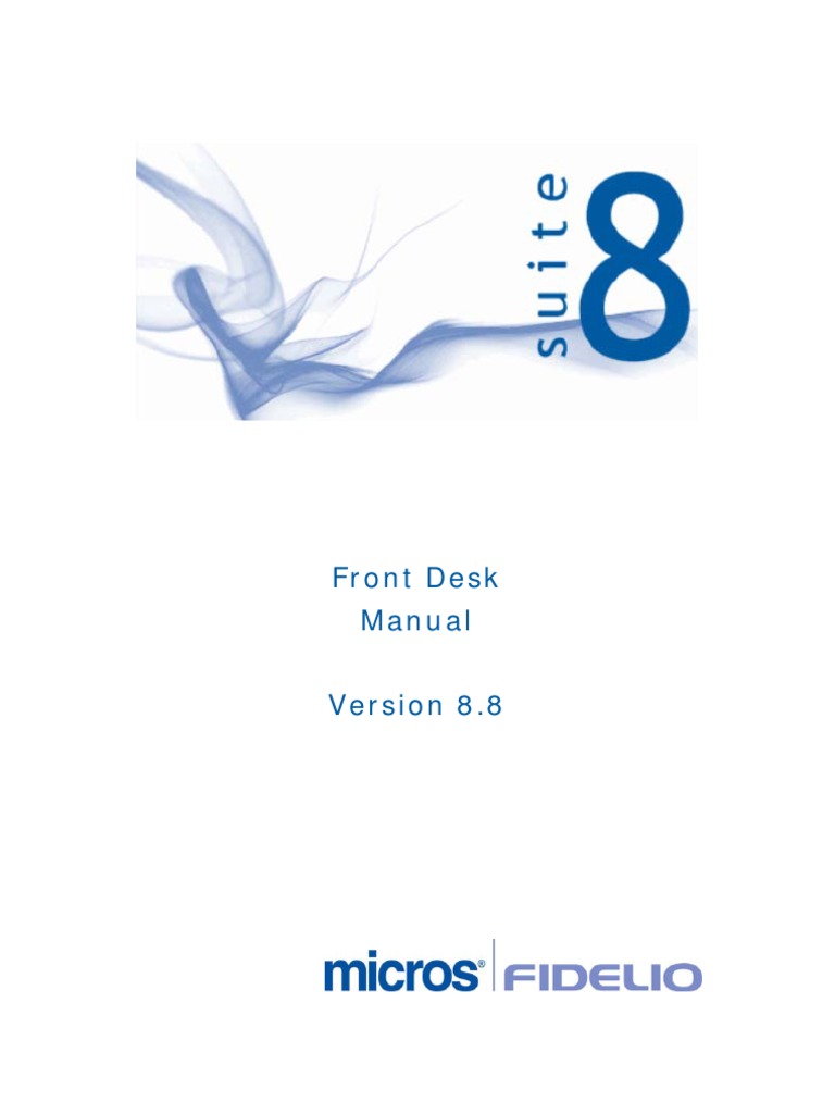 Suite 8 Front Desk Manual | PDF | Menu (Computing) | Keyboard Shortcut