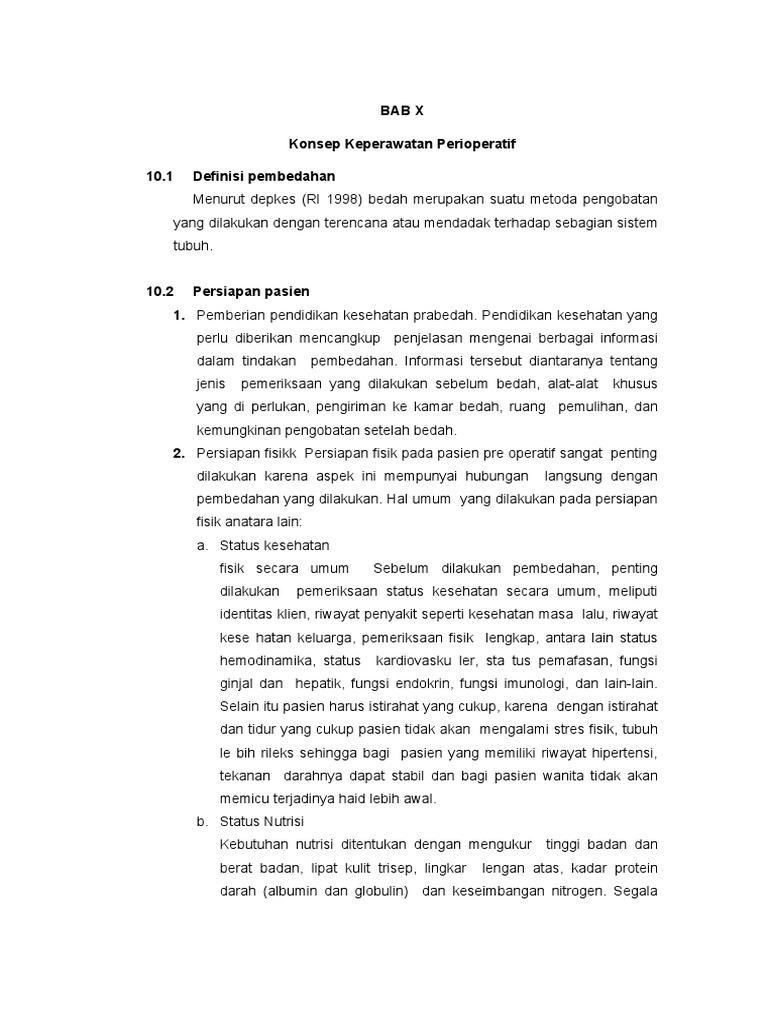 Konsep Keperawatan Perioperatif | PDF | Kesehatan Holistik | Sains & Matematika